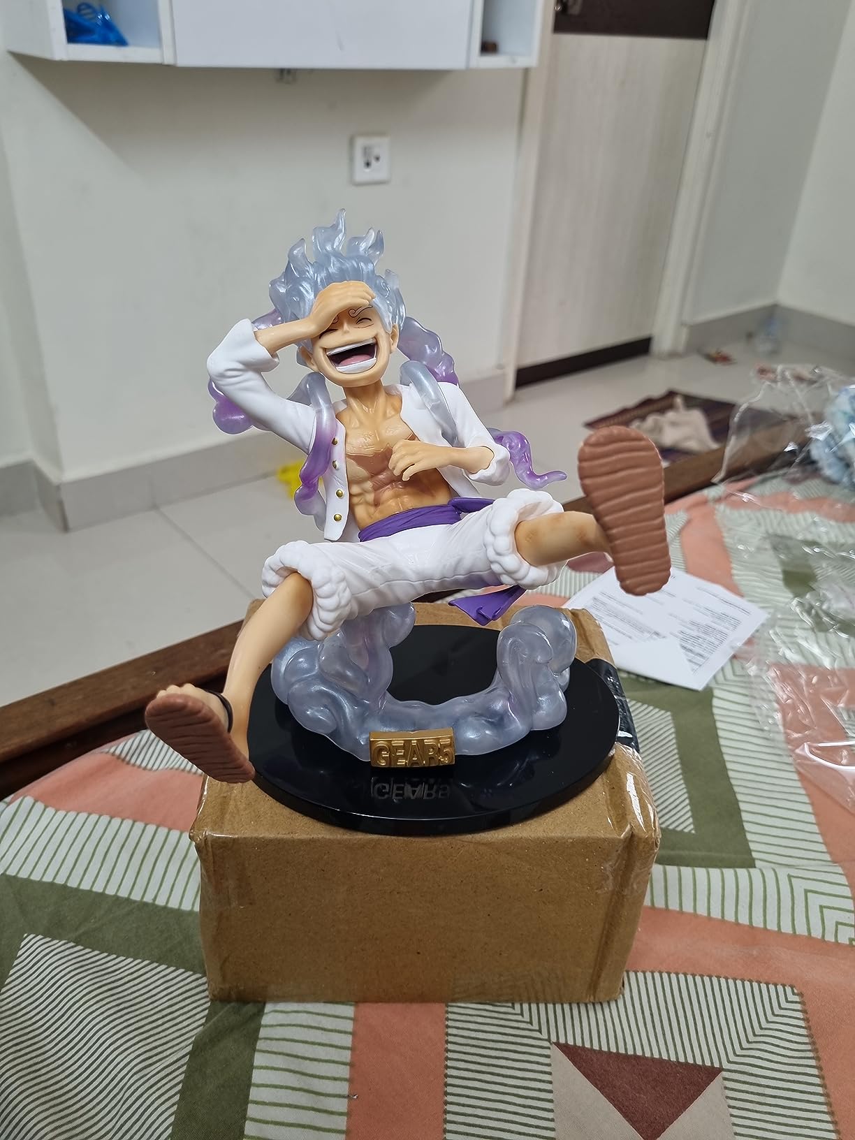 Blue Aura One Piece Monkey D Luffy Gear 5 Action Figure Height - Width ...