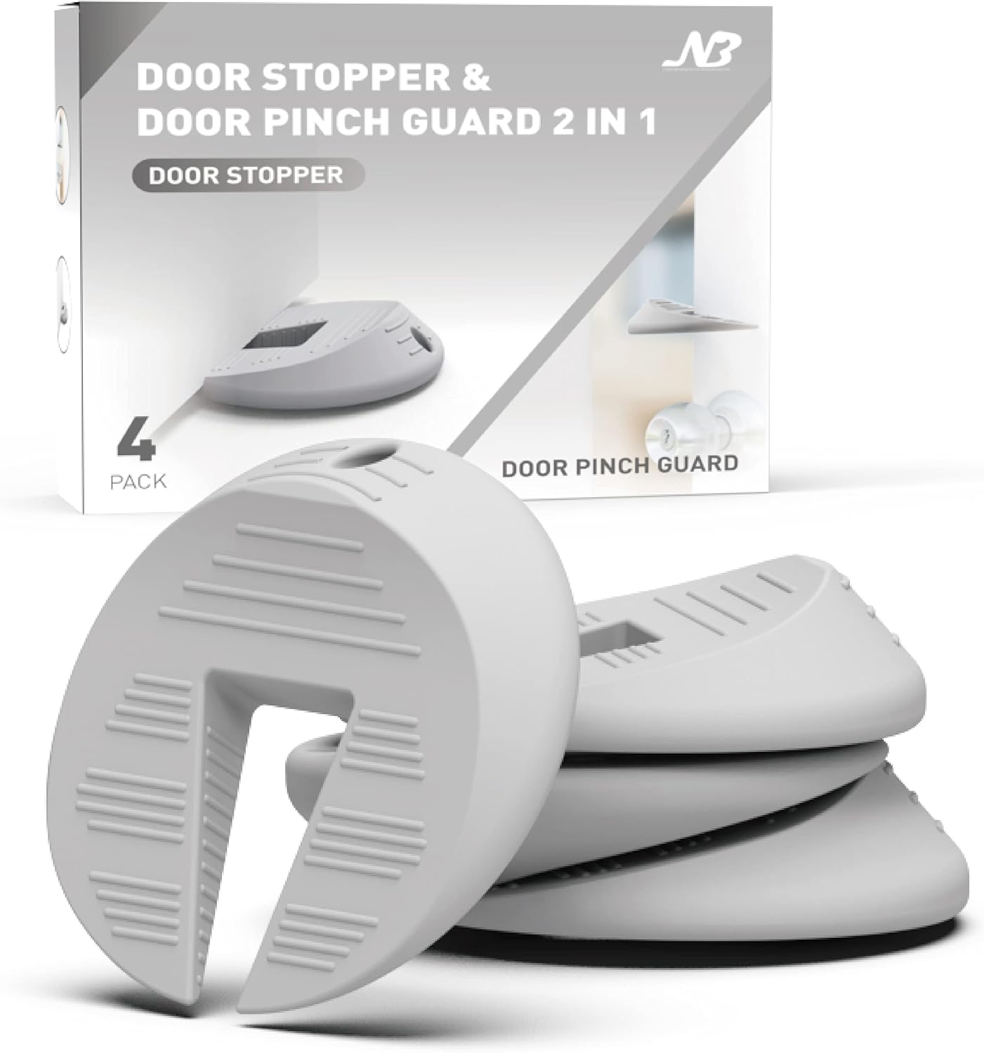 Amazon.com: Neobay Door Stoppers and Door Pinch Guard 2 Function in 1 ...
