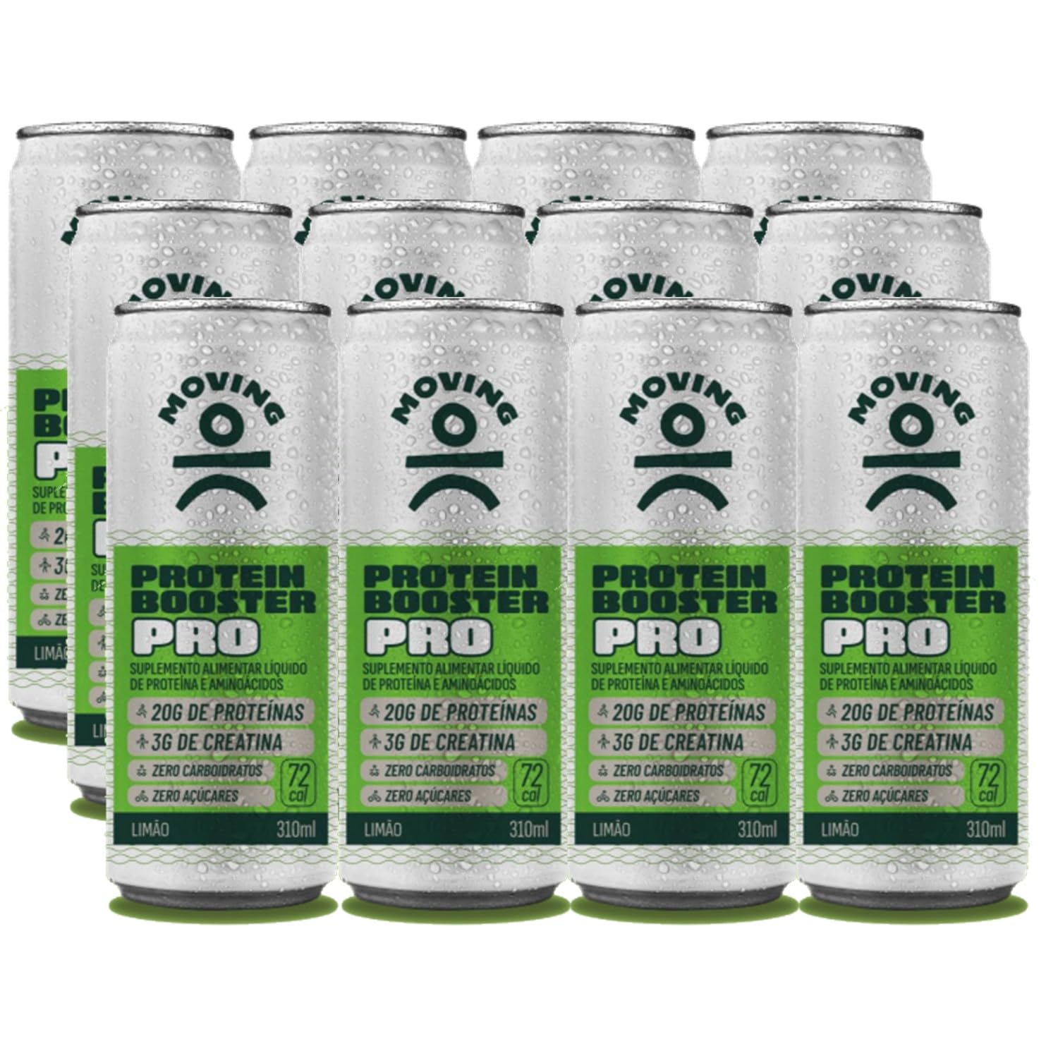 Kit c/ 12und Bebida Protein Booster MOVING Pro Limão 310ml : Amazon.com ...