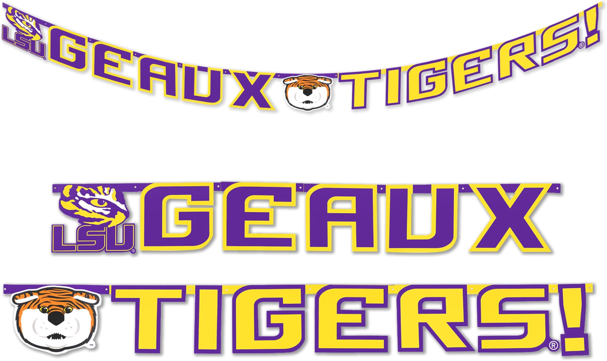 Amazon.com: LSU Banner Geaux Tigers 11.5ft, Perfect LSU Decorations for ...