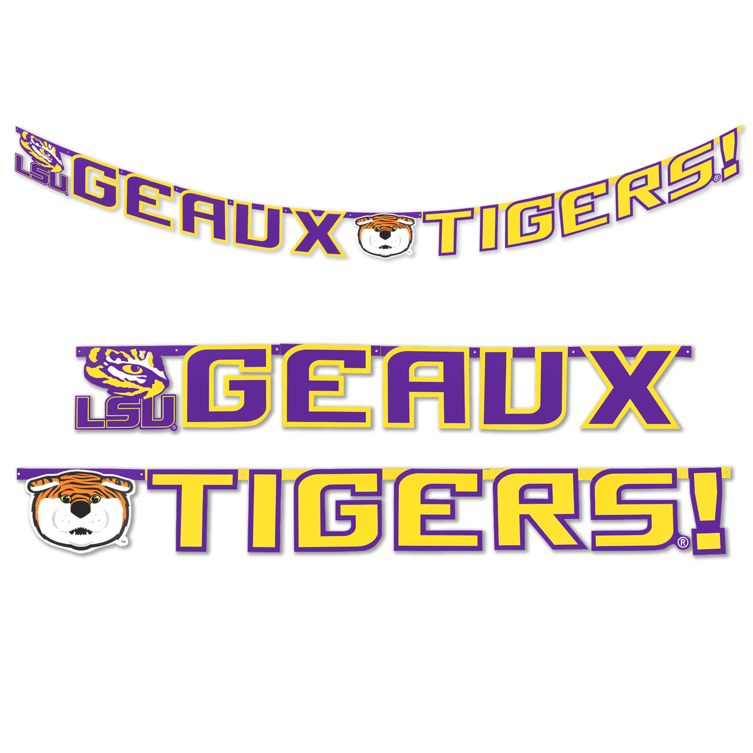 Amazon.com: LSU – Geaux Tigers Banner! 8 Ft. long banner is great for ...