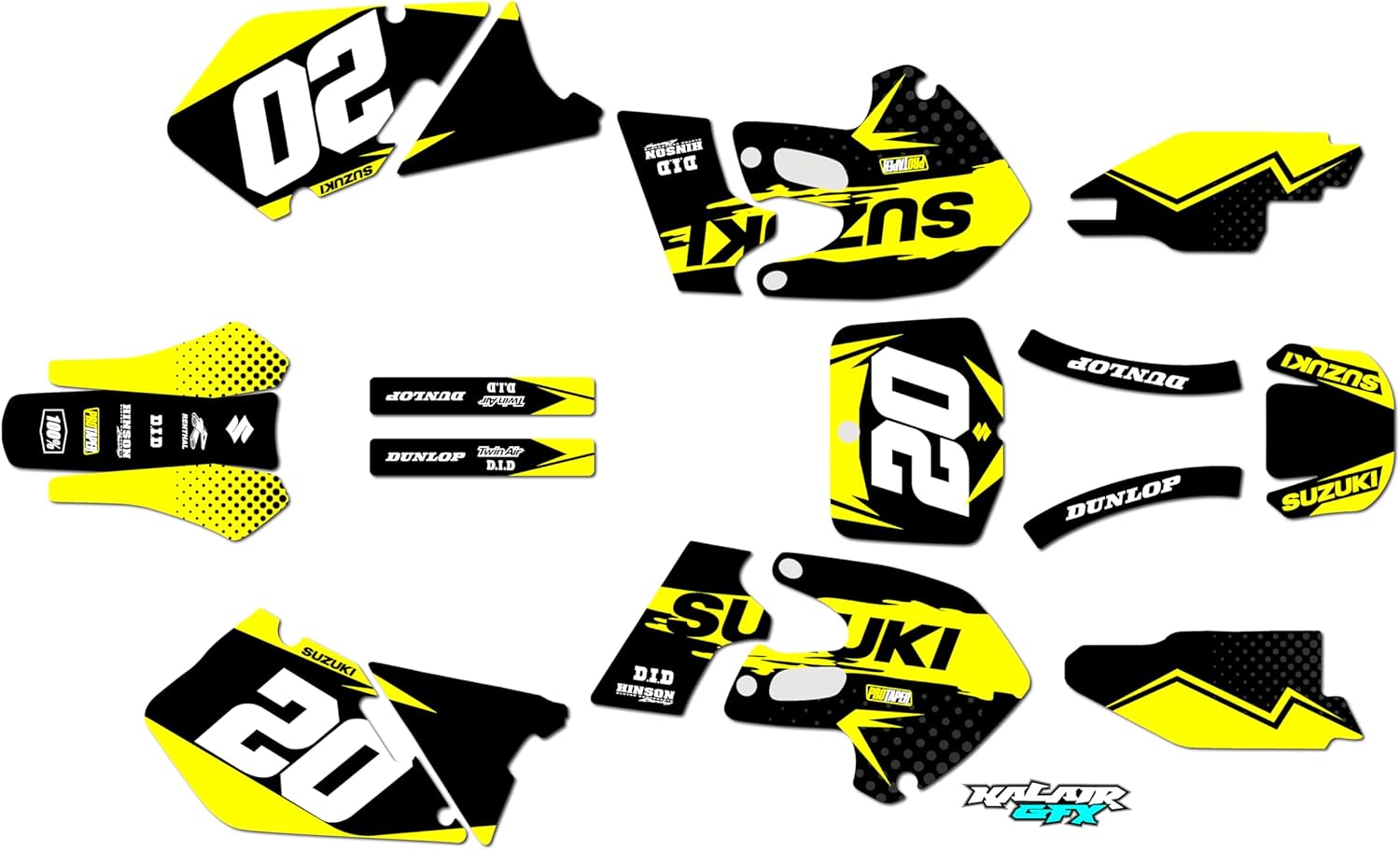 Amazon.com: Kalair GFX Graphics Kit for Suzuki RM 125 (1999-2000) Spear ...