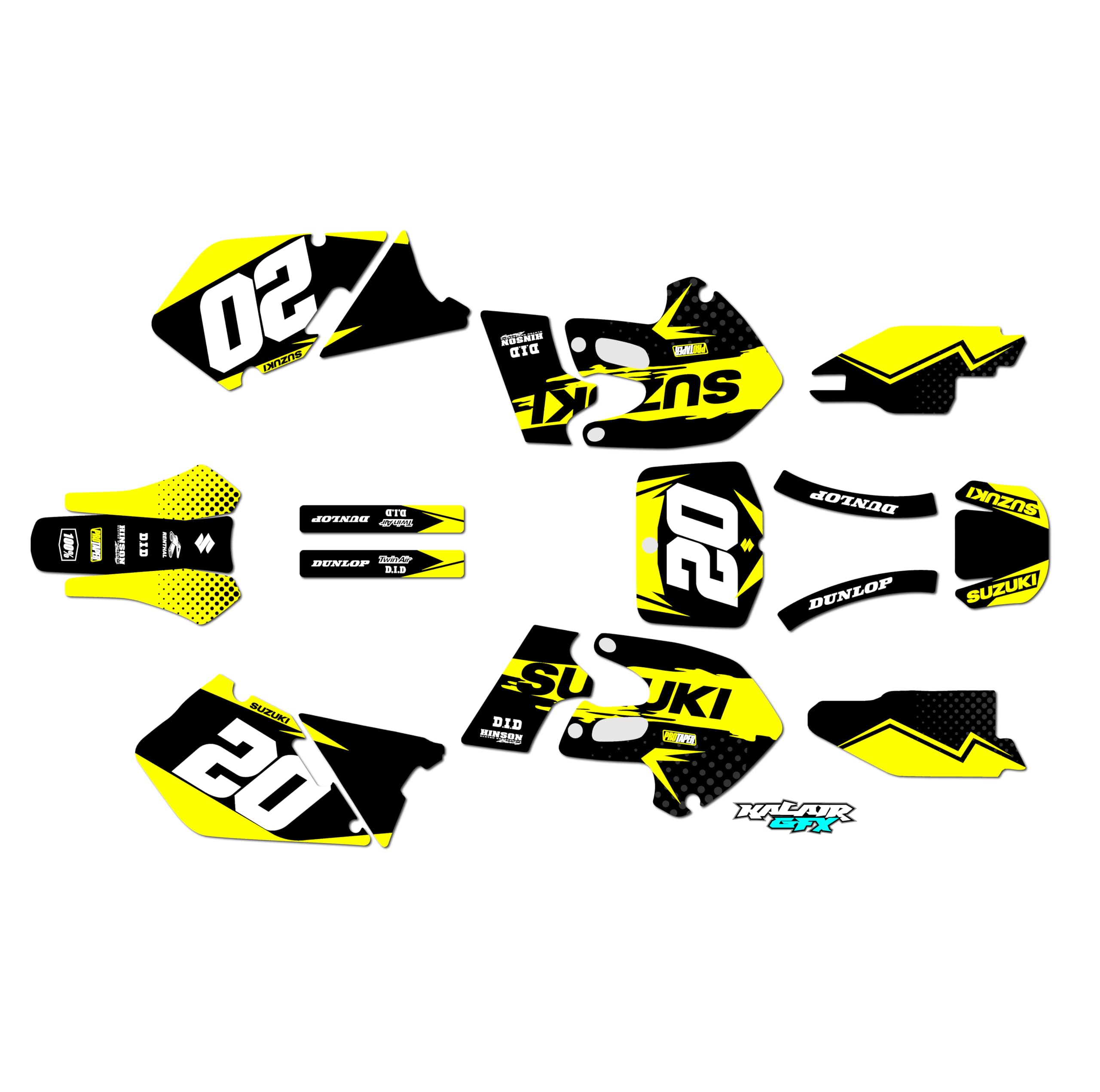 Amazon.com: Kalair GFX Graphics Kit for Suzuki RM 125 (1999-2000) Spear ...