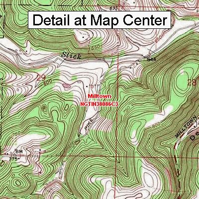 Amazon.com : USGS Topographic Quadrangle Map - Milltown, Indiana ...