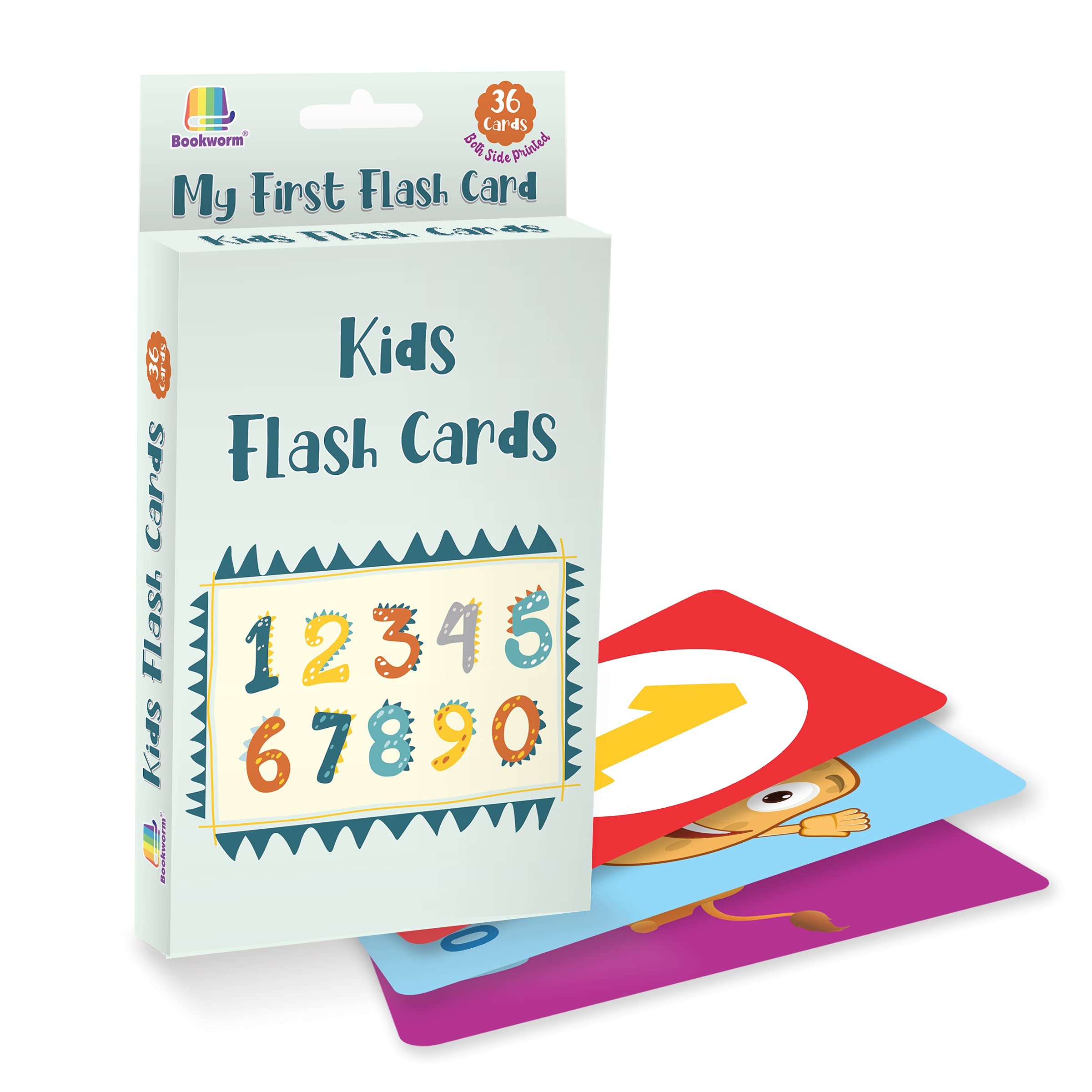 Buy Bookworm Learning Cards for Kids | 36 Cards | Kids Learning with ...