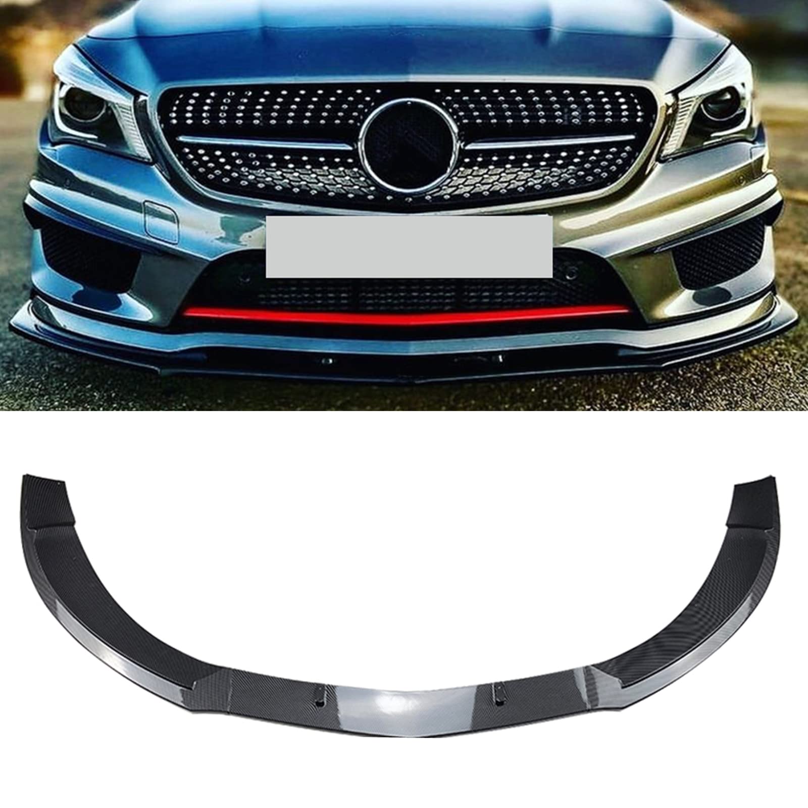 Custom Bumper Lower Front Splitter Skirt Spoiler Diffuser For Mercedes ...