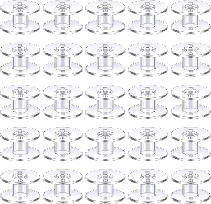 Amazon.com: LOKUNN 25 Pcs Bobbins for Sewing Machine, Plastic Bobbins ...