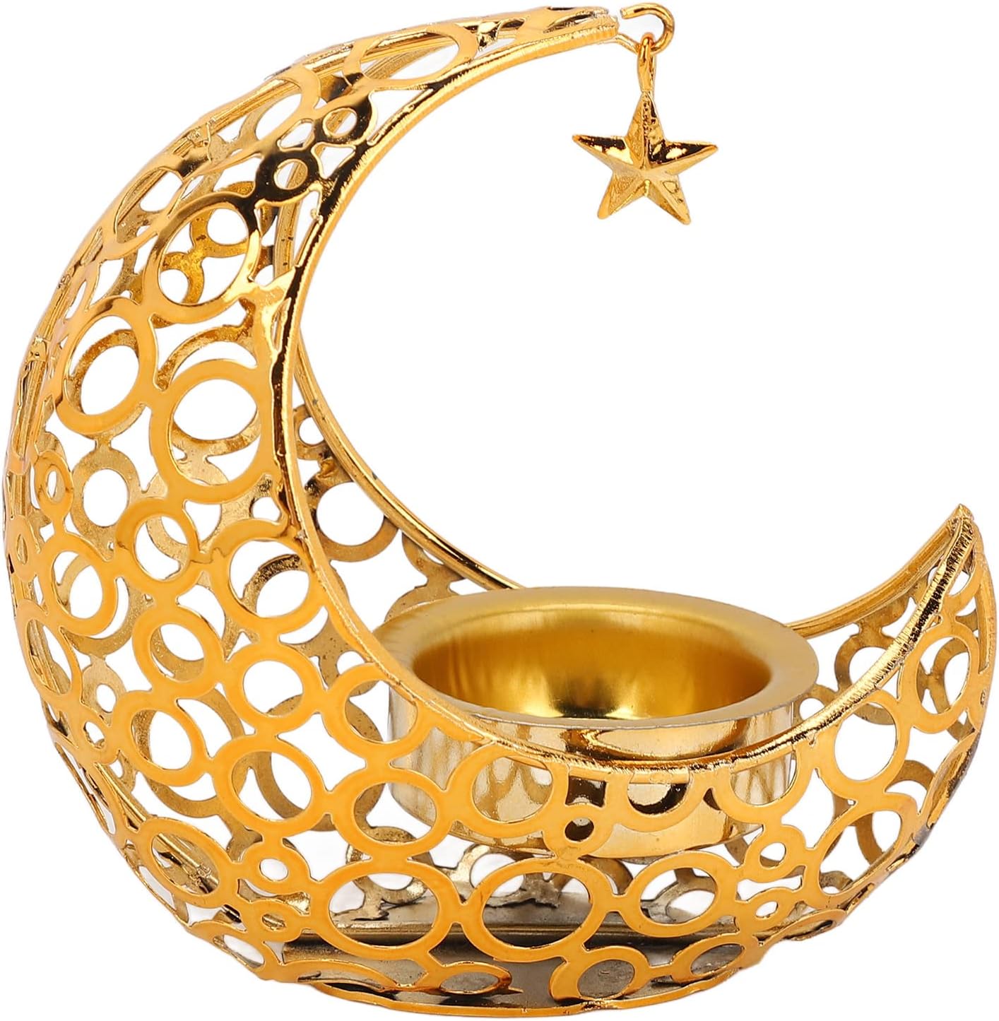 Amazon.com: BinaryABC Eid Ramadan Kareem Moon Shape Candle Holder ...