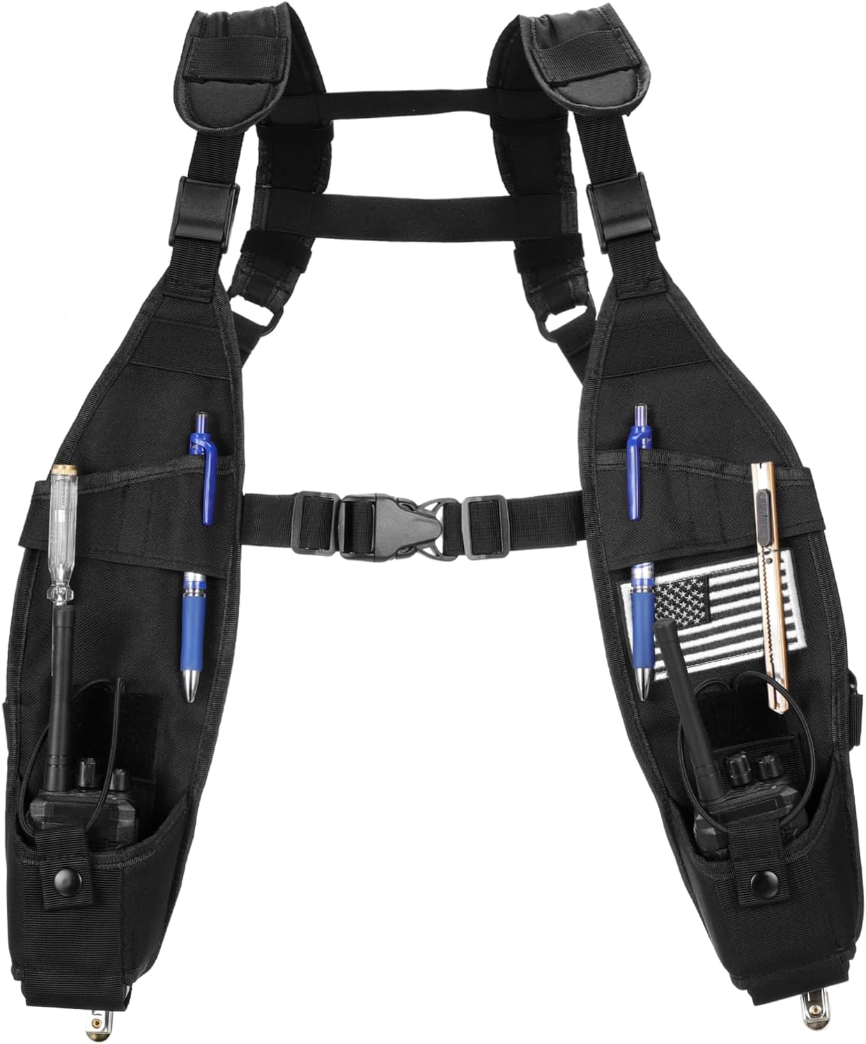 Amazon.com: Universal Double Radio Shoulder Holster Chest Harness Vest ...