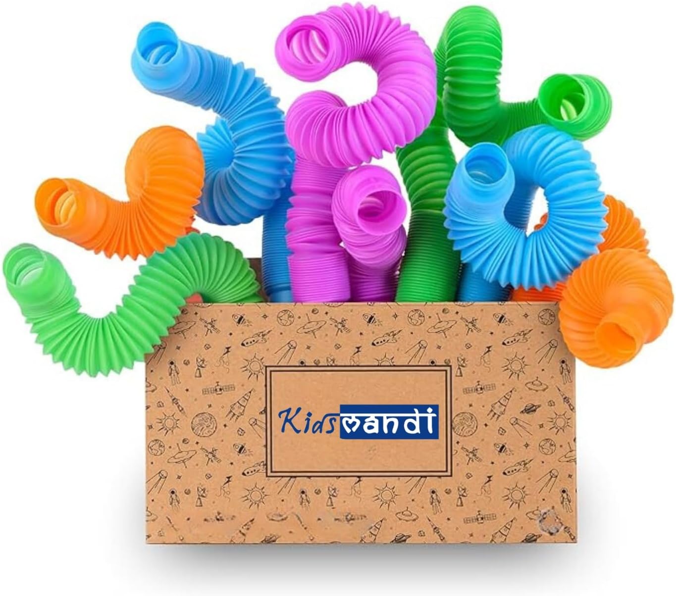 Buy Kids Mandi Pop Tube Sensory Fidget Toy | Multi-Colour Stretchable ...