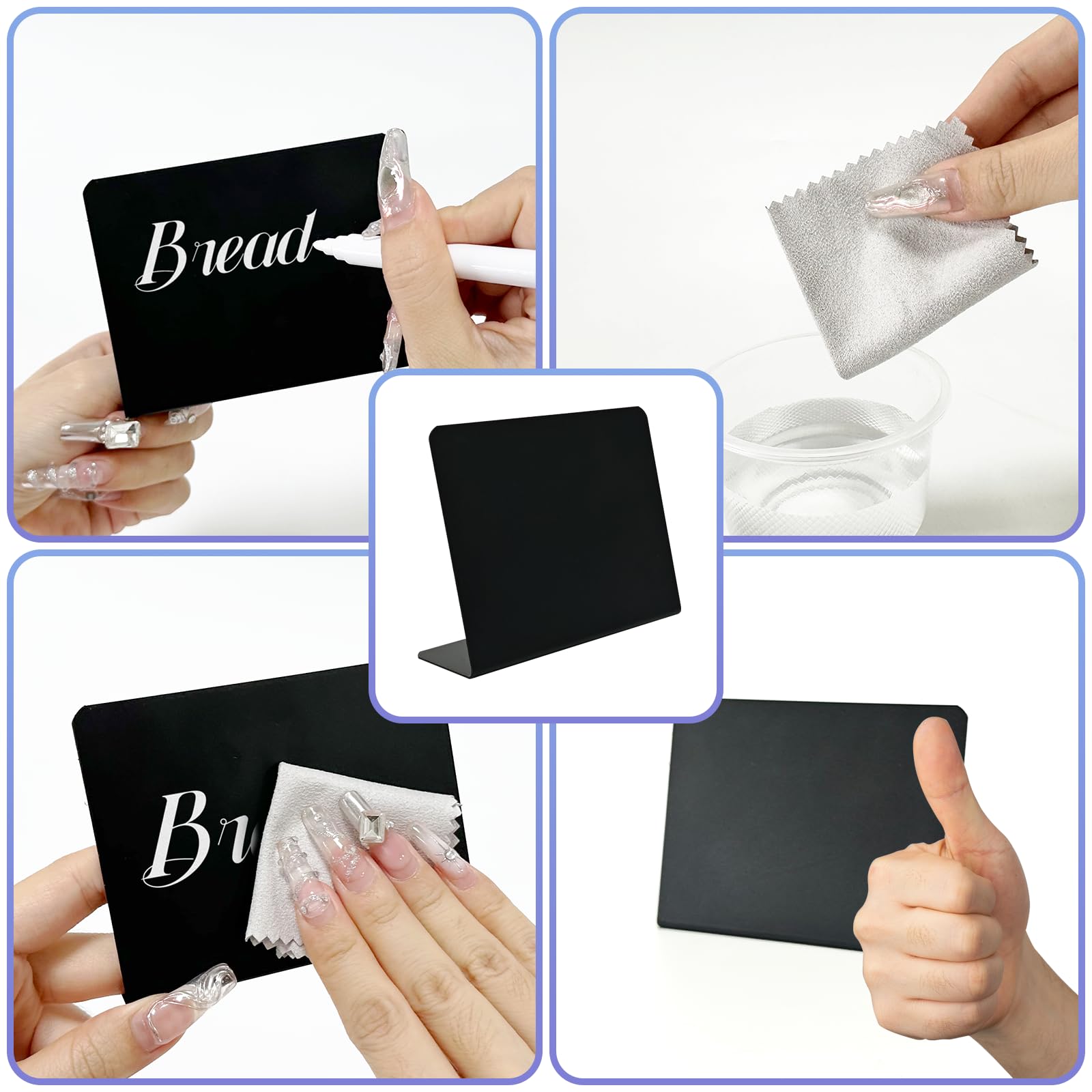 Snapklik.com : 15 Pcs 4"x3" Mini Chalkboard Signs-Small Food Labels ...