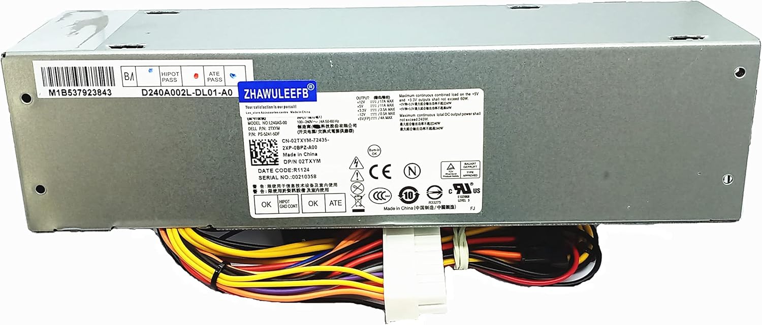 Lee_store 240W Power Supply Unit for Dell OptiPlex 390 790 960 990 3010 ...