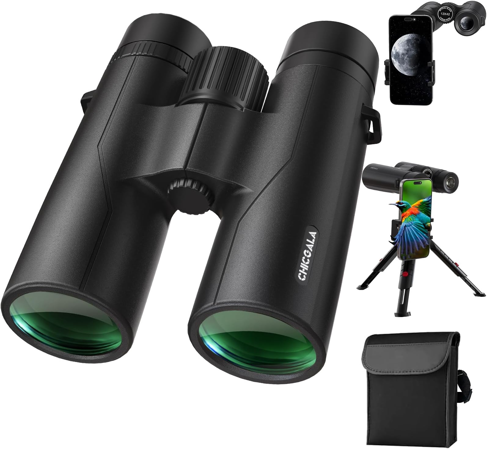 Amazon.com : Adasion Adult Binoculars, 12 x 42, with Mobile Phone ...