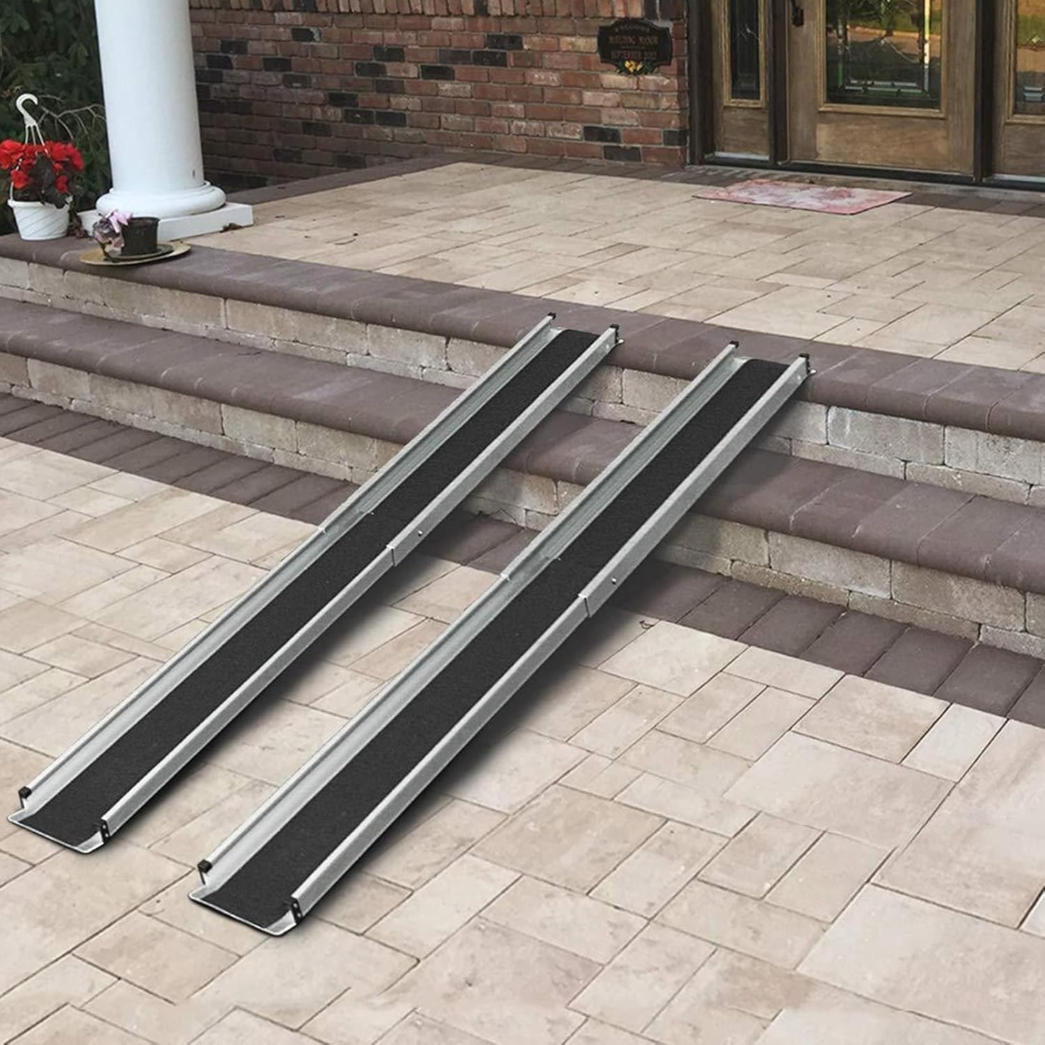 Warmiehomy 4FT Wheelchair Ramps with Carry Bag Portable Telescopic ...
