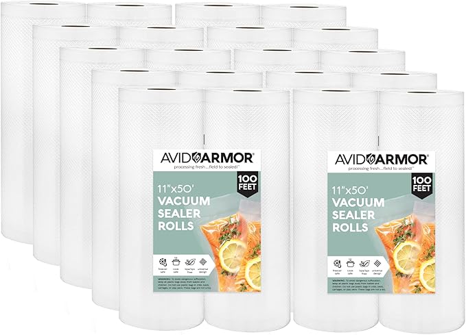 Amazon.com: Avid Armor Vacuum Sealer Bags Roll 11x50 NEW Full Case 20 ...