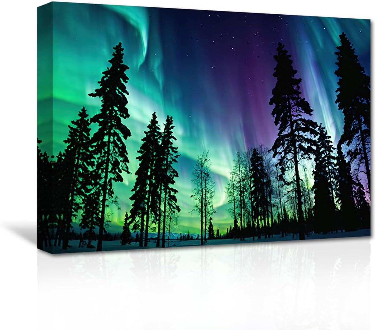Amazon.com: CXHOSTENT Aurora Canvas Wall Art 5 Panel Northern Lights ...