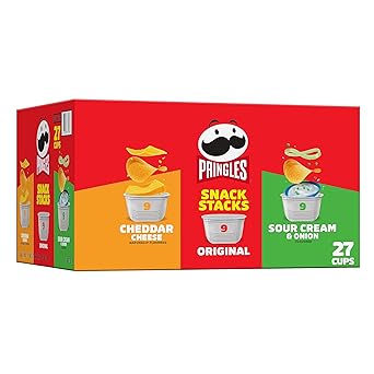Amazon.com : Pringles Potato Crisps Chips, Lunch Snacks, On-the-Go ...