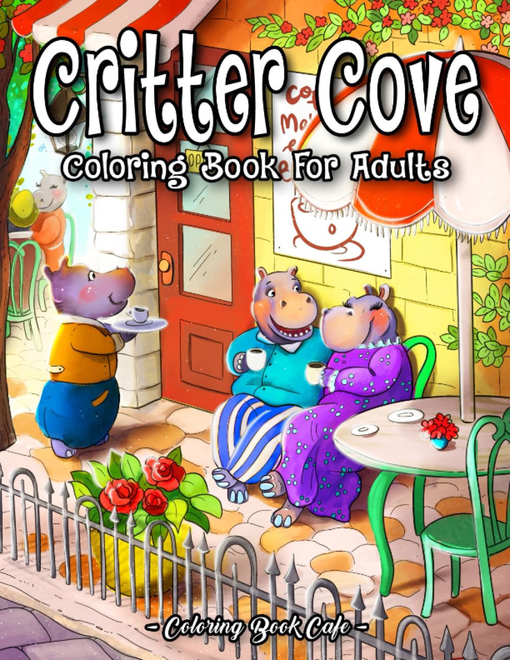 Amazon | Critter Cove: A Coloring Book for Adults and Kids Featuring a ...