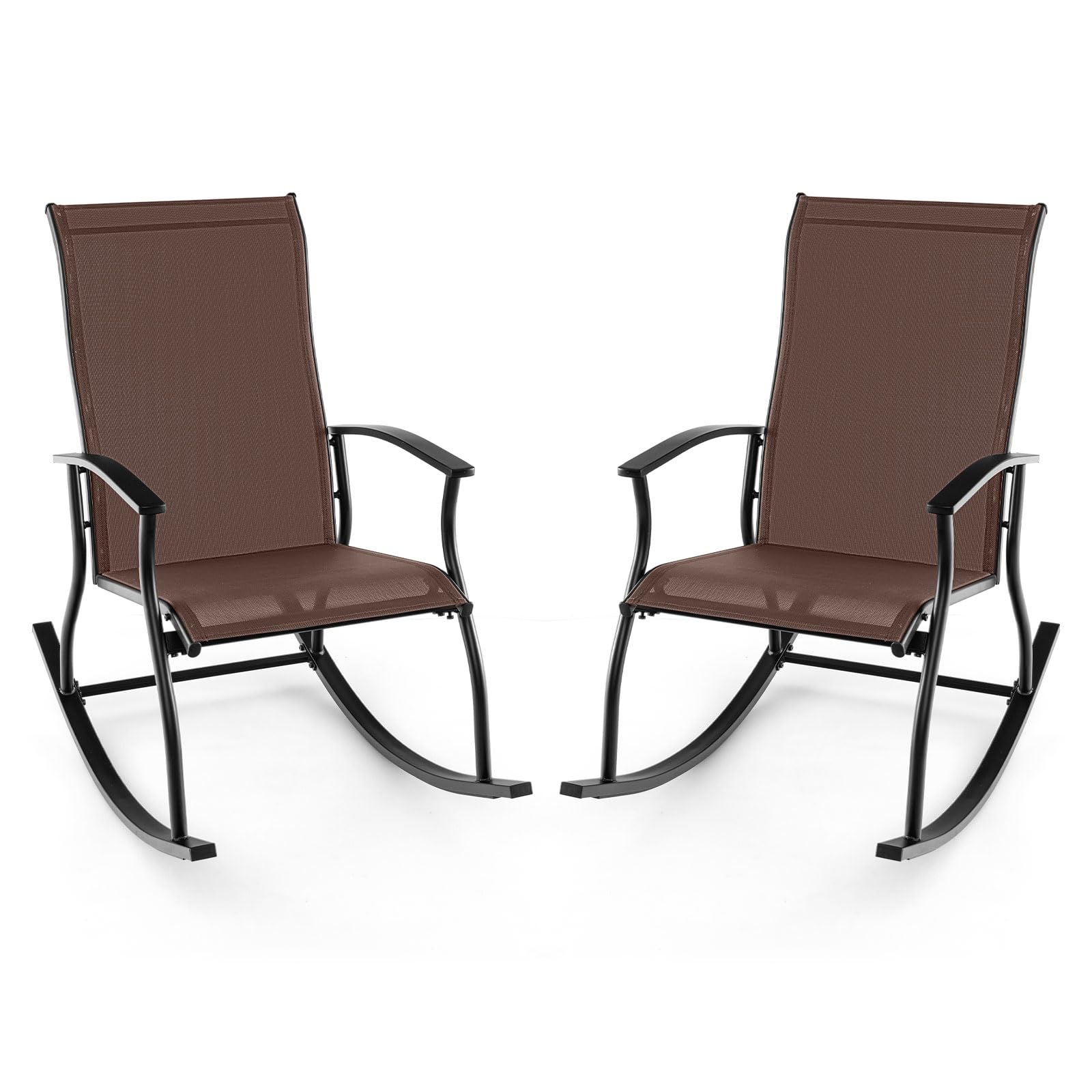 Amazon.com: Giantex Outdoor Rocking Chair Set of 2 - Patio Rocking ...
