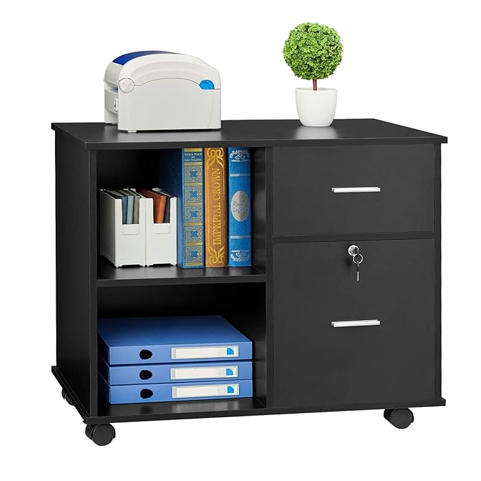 Buy GreenForest 2 Drawers File Cabinet Wooden Lateral File Cabinet with ...