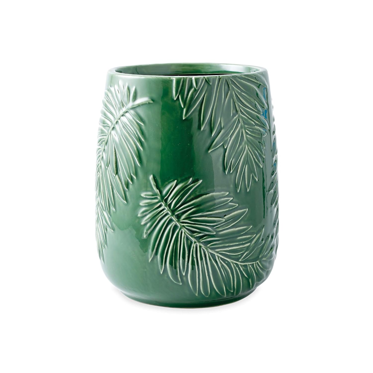 Destinations Indoor Garden Waste Paper Basket, Wastebasket, Green ...