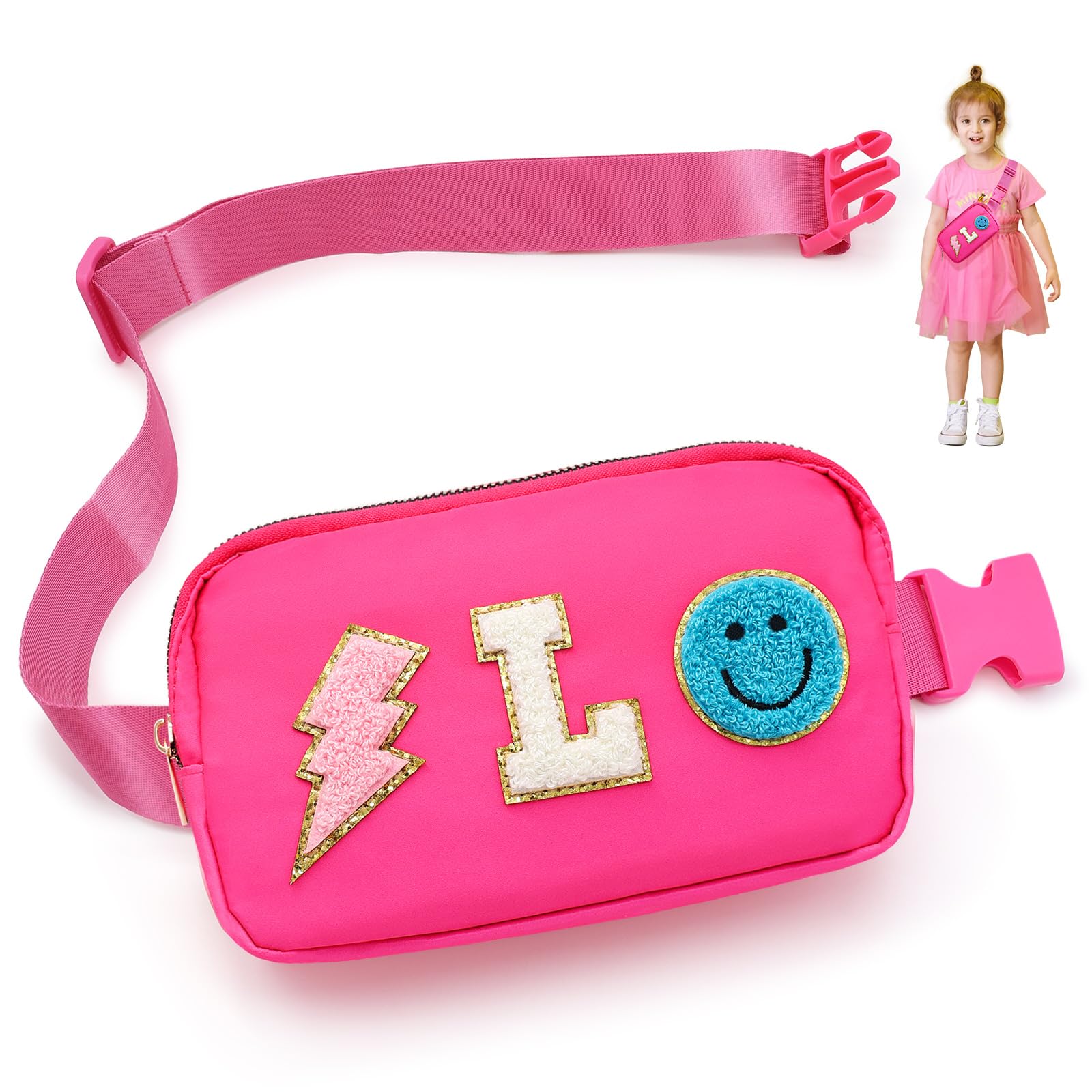 Amazon.com | Fanny Pack for Girls Crossbody Bag, Preppy Nylon Kids Belt ...