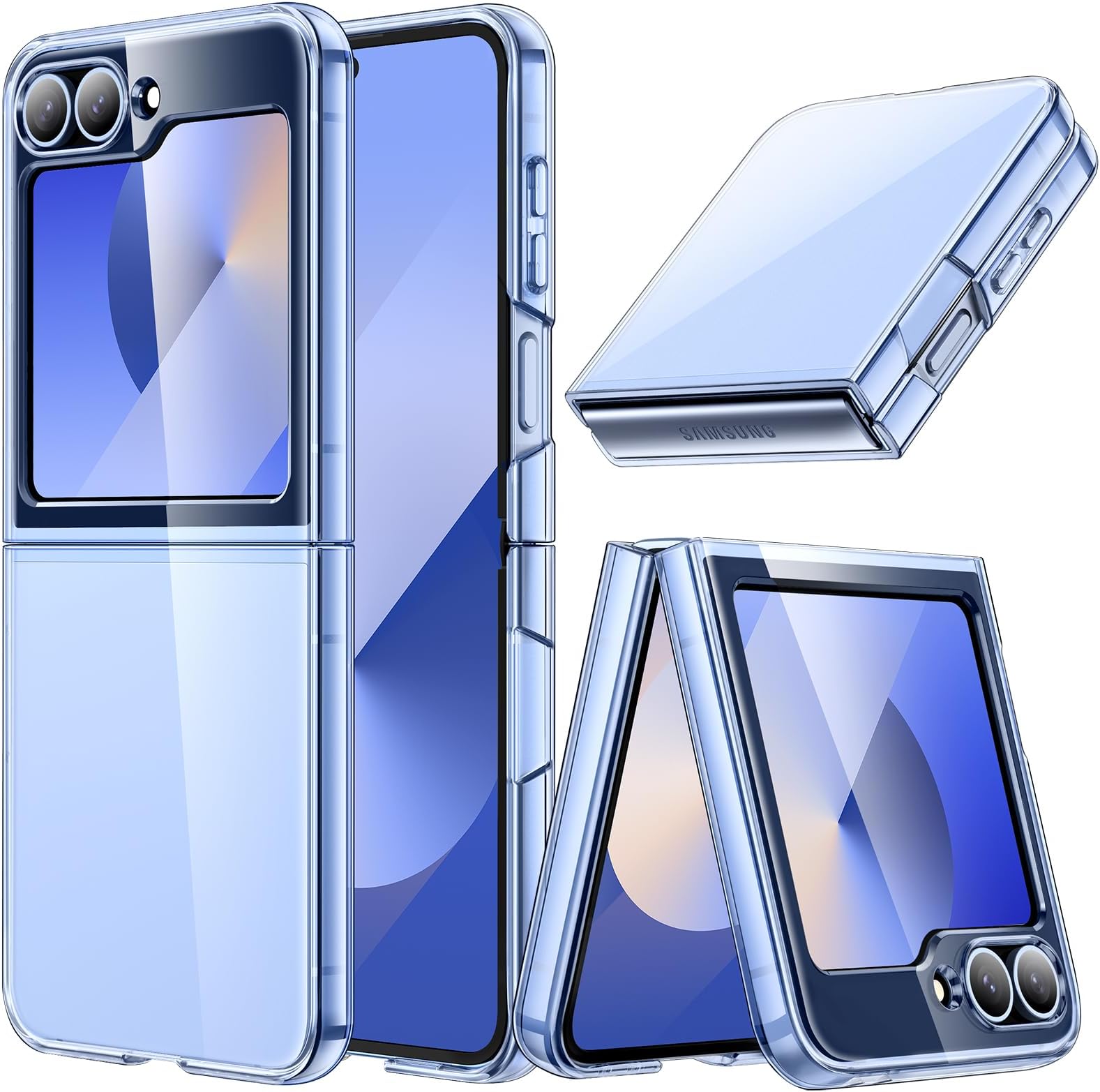 JETech Case for Samsung Galaxy Z Flip 6, Crystal Transparent Hard PC ...