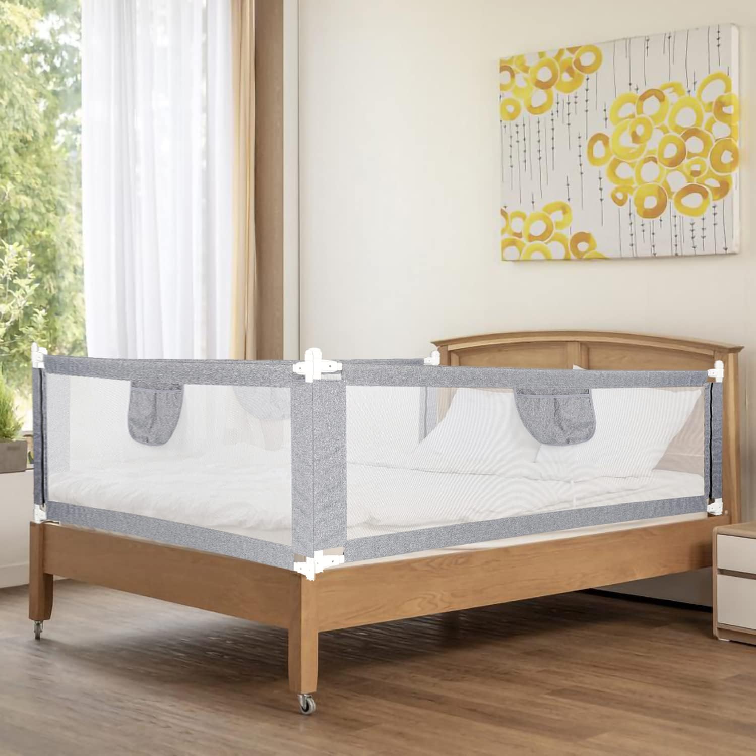 Tubiaz Bettgitter 180 x 80cm,Bettschutzgitter Kinderbettgitter für ...