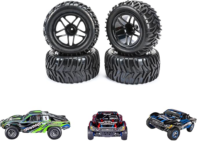 3.8 Rc Tires 17mm Hex RCAWD 1/8 Mojave Grom Pre-Glued Wheel Tire Set ...