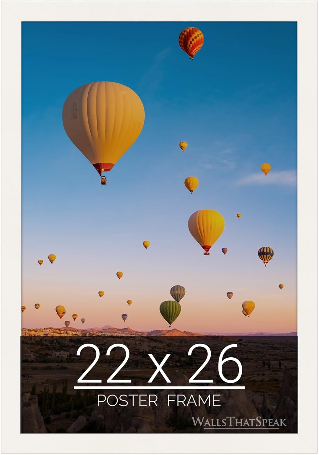 Amazon.com - wallsthatspeak 22x26 White Picture Frame for Puzzles ...