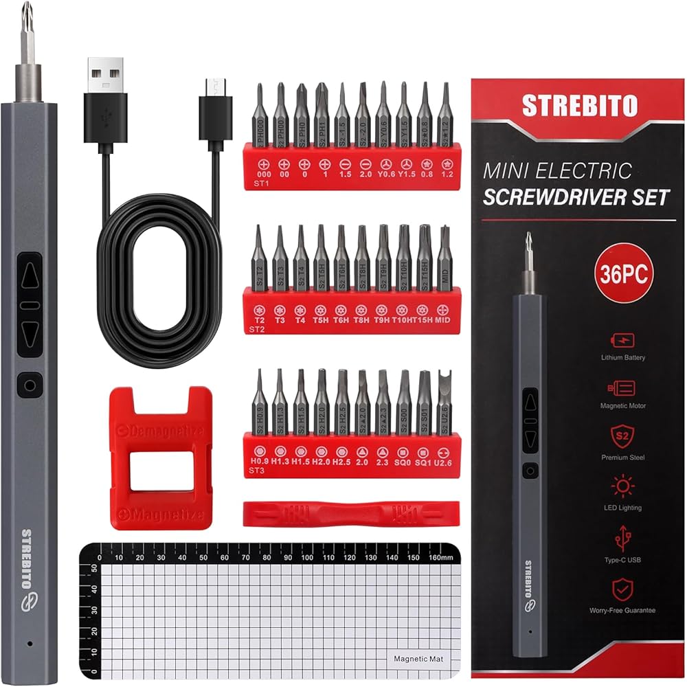 $7/mo - Finance STREBITO Mini Electric Screwdriver Set, 36 in 1 ...