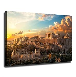 Amazon.com: BMWZX Acropolis Of Athens Ancient History Civilization Poster Canvas Print Wall Art ...