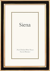 Amazon.com - Siena Silver & Enamel Picture Frame, Tarnish Resistant ...