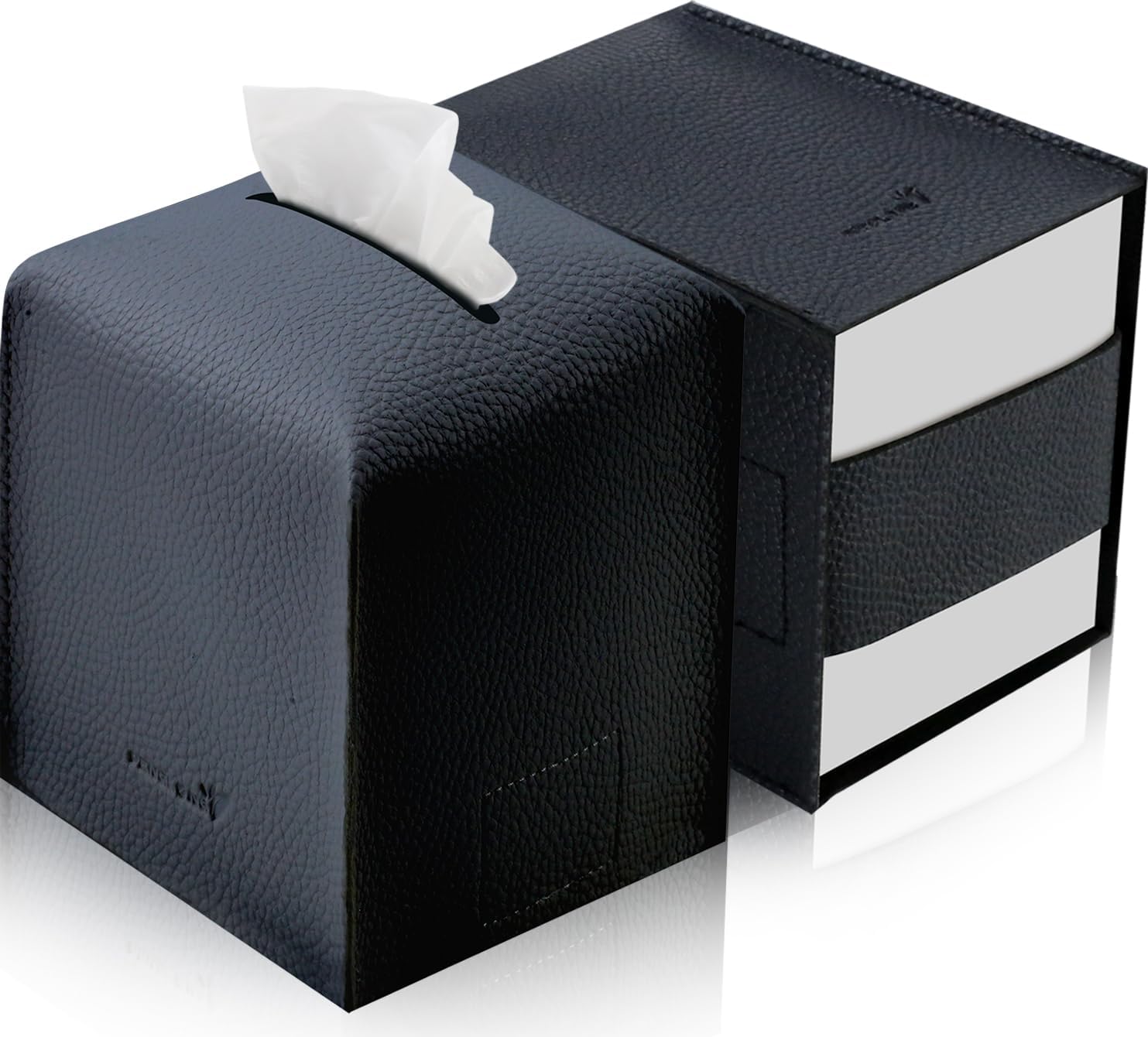 Amazon.com: PENGLONG Tissue Box Cover 5X5X5'' PU Leather Tissue Holder ...