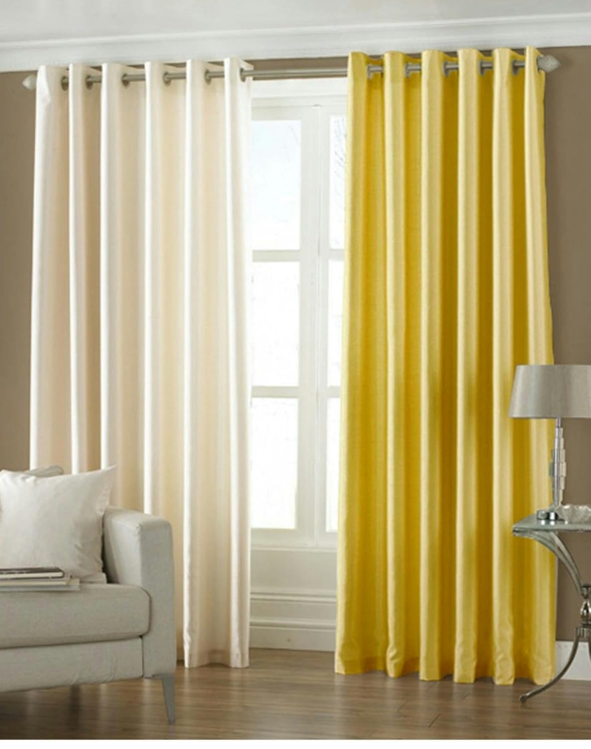 Buy FRESH FROM LOOM Curtain Screen Parda for Window 4pc Polyster Plain ...