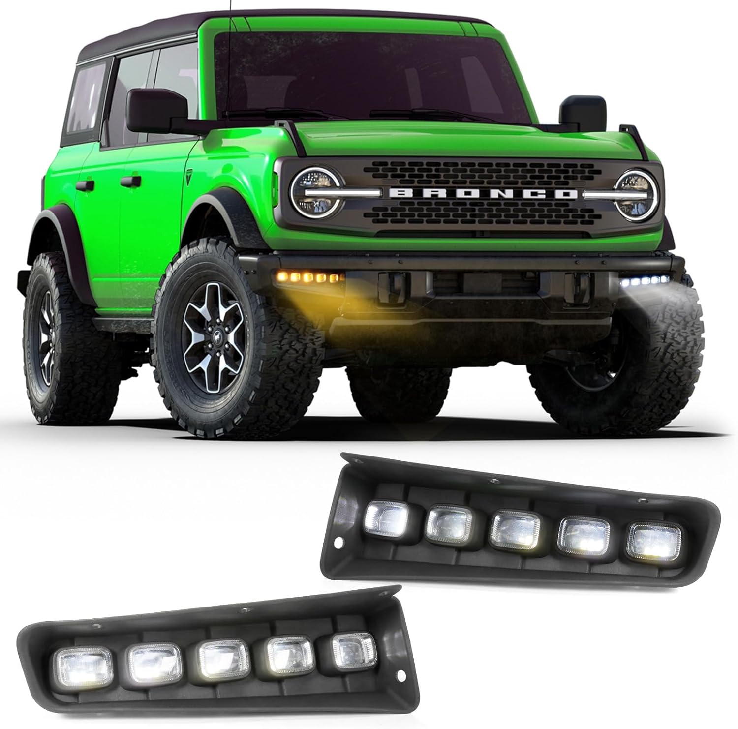 Amazon.com: NeaLia Ford Bronco Fog Lights for Modular Bumper, 30 LED ...