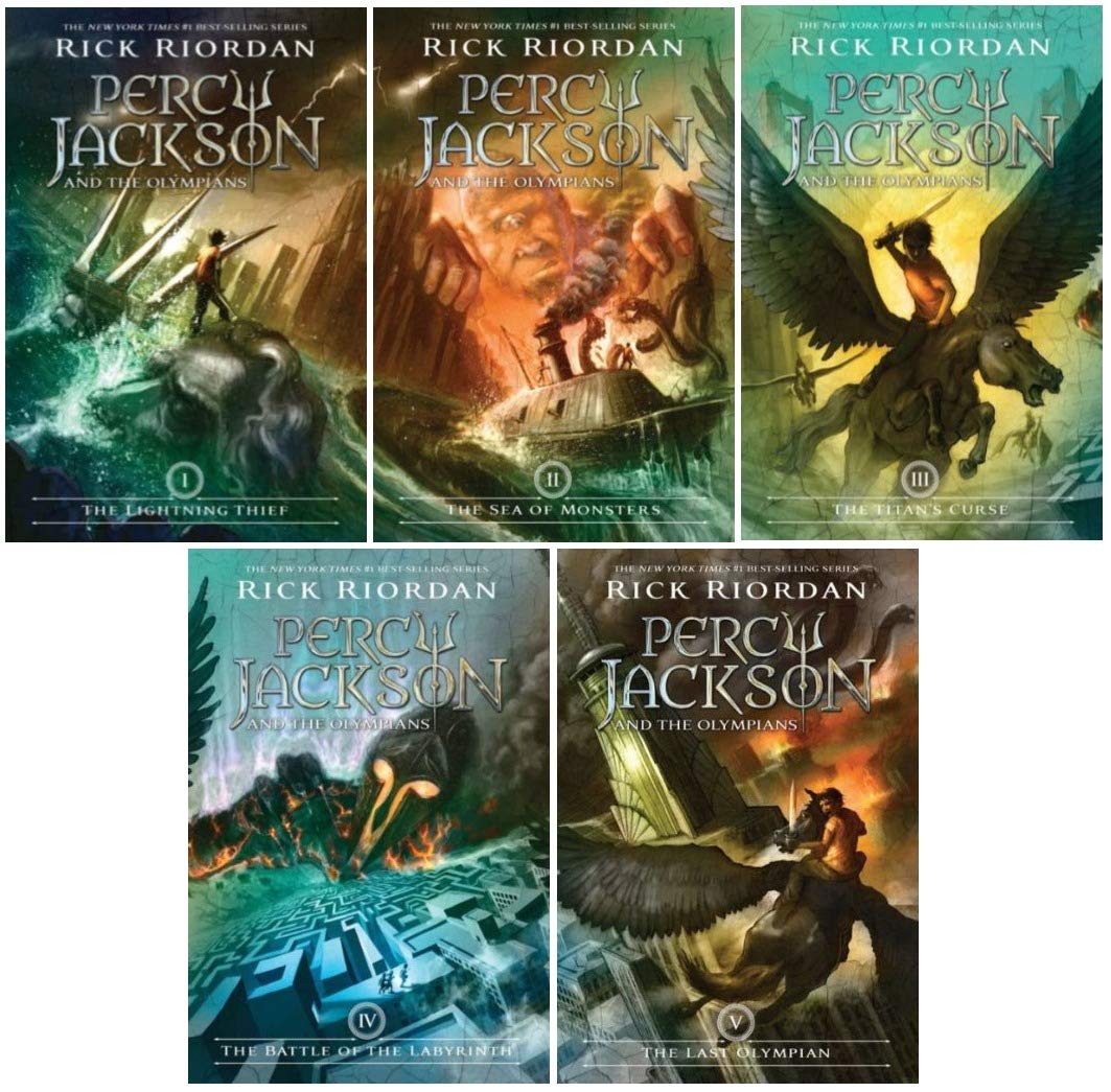 Rick Riordan PERCY JACKSON & THE OLYMPIANS Series Set Book 1-5: Rick ...