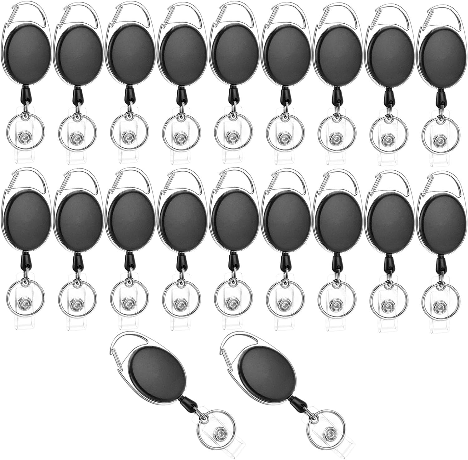 Hsyydzi 20 Pcs Retractable Name Badge Holder Reel with Belt Clip Badge ...