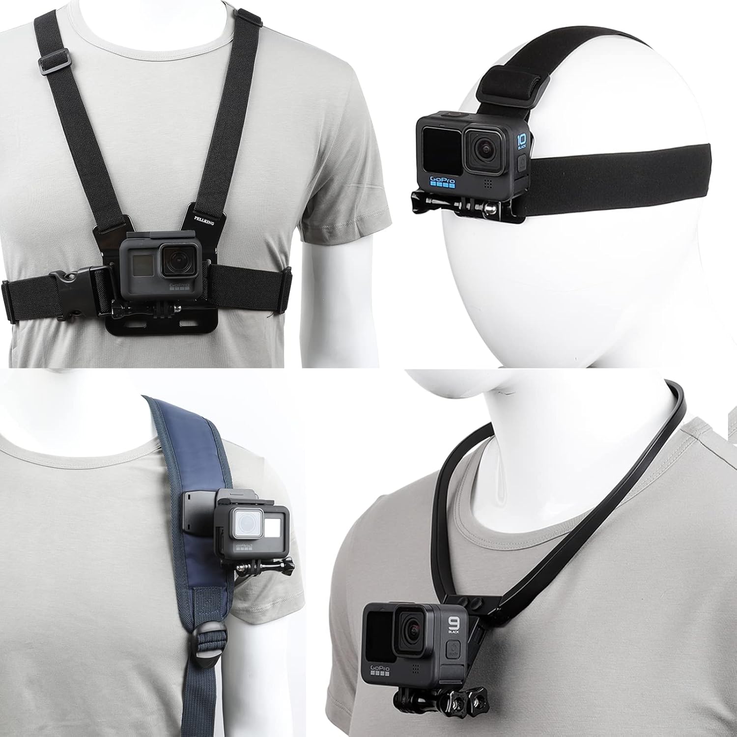 Amazon.com : PellKing Accessories Kit for GoPro 11/10/9/8/7/6,Third ...