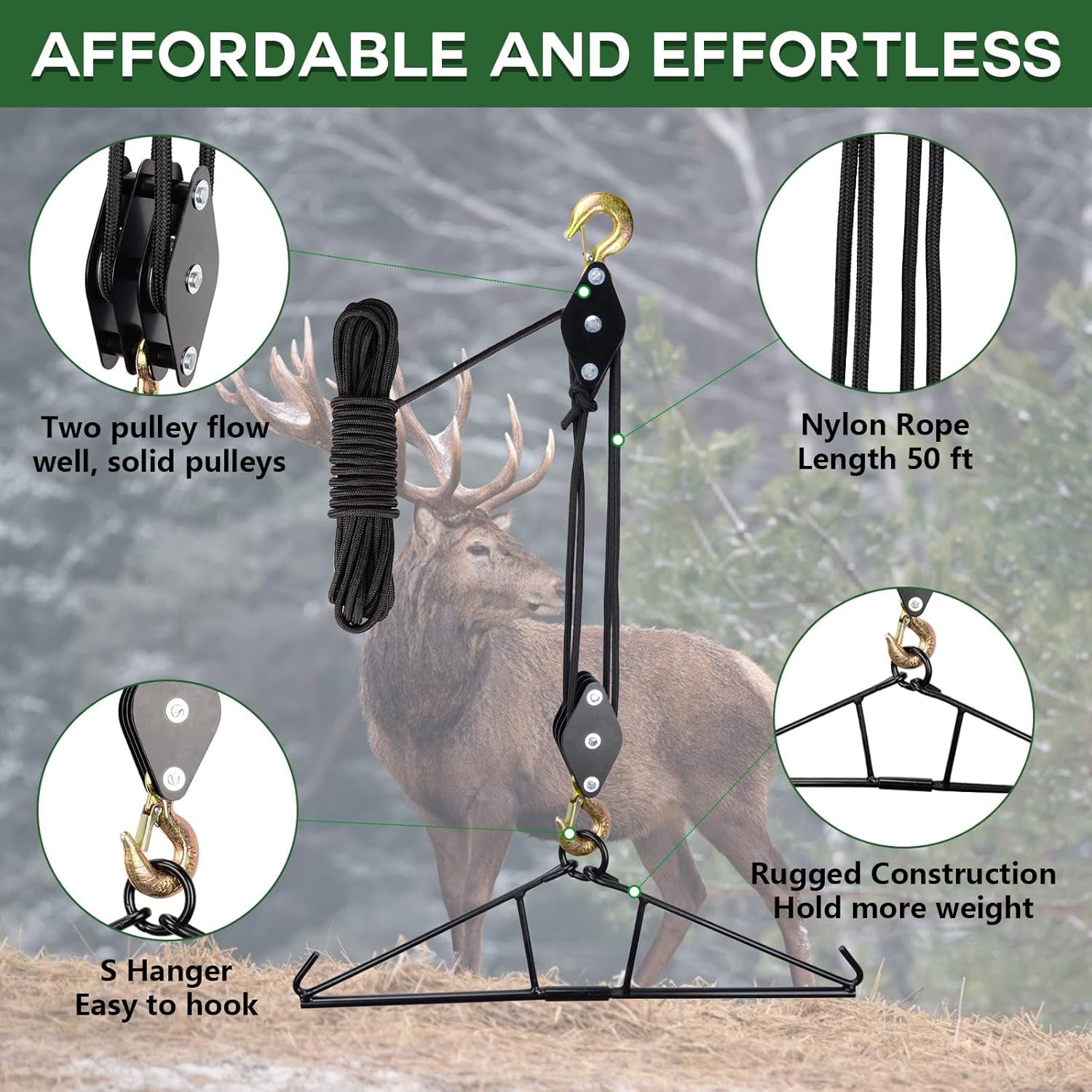 Snapklik.com : Ideagle Deer Hanger For Skinning, Deer Hunting Game ...