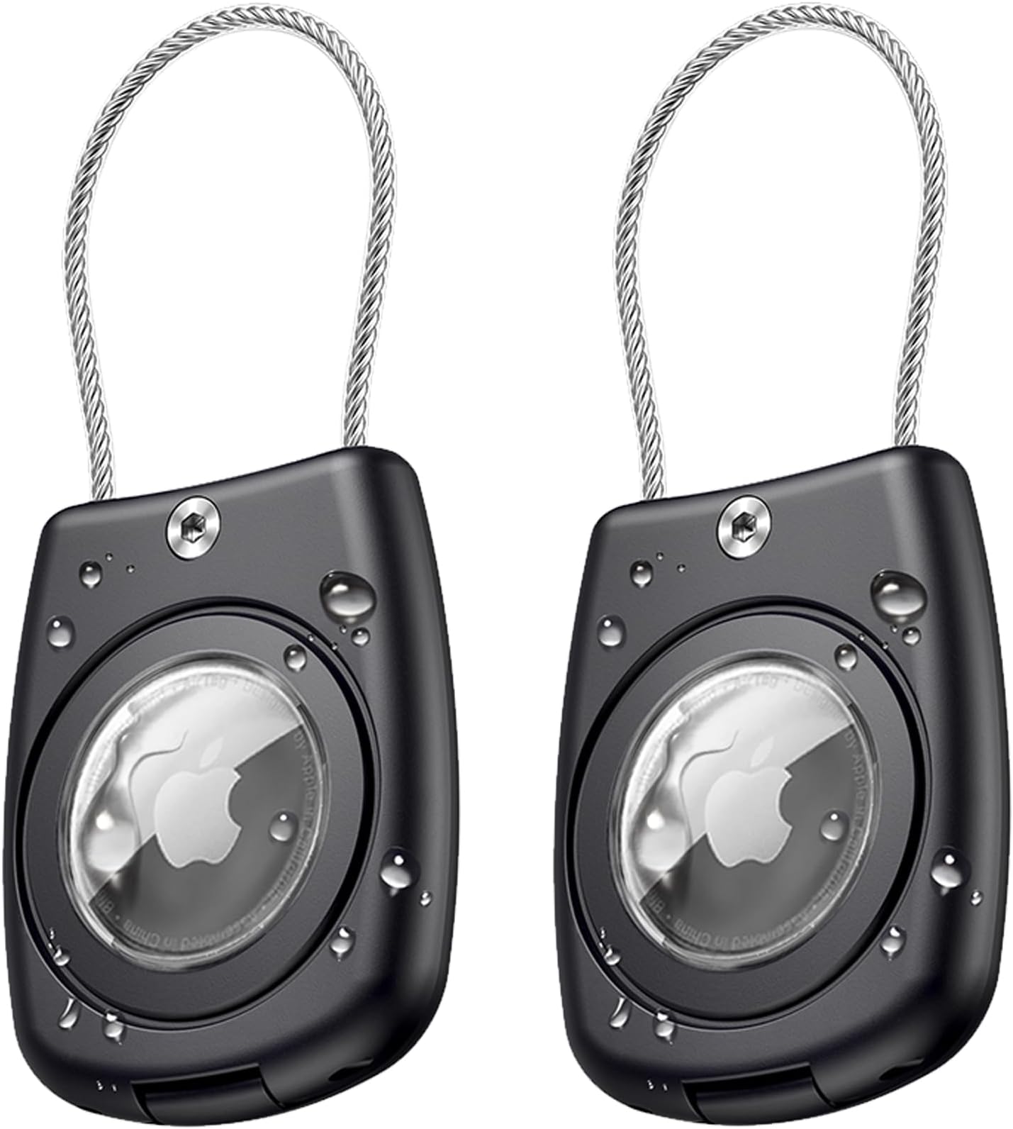 Amazon.com: Fiuned AirTag Keychain Holder - Air tag Lock Case with Wire ...