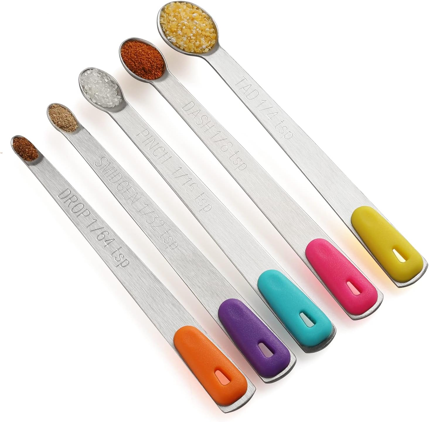 Amazon.com: Measuring Spoons Set of 5 Mini Stainless Steel Measuring ...