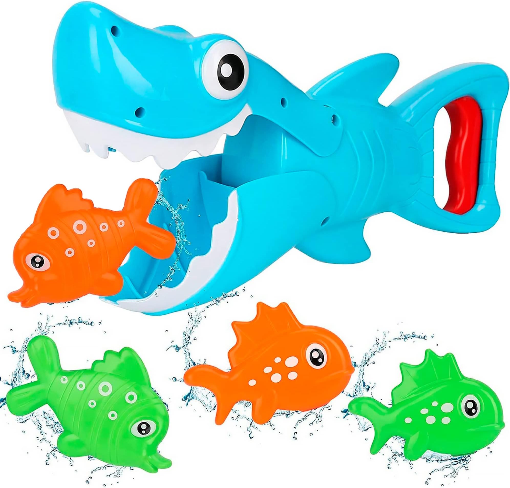 HRWTOYS Shark Grabber Baby Bath Toys, Fun Baby Bathtub Toy Shark Bath ...
