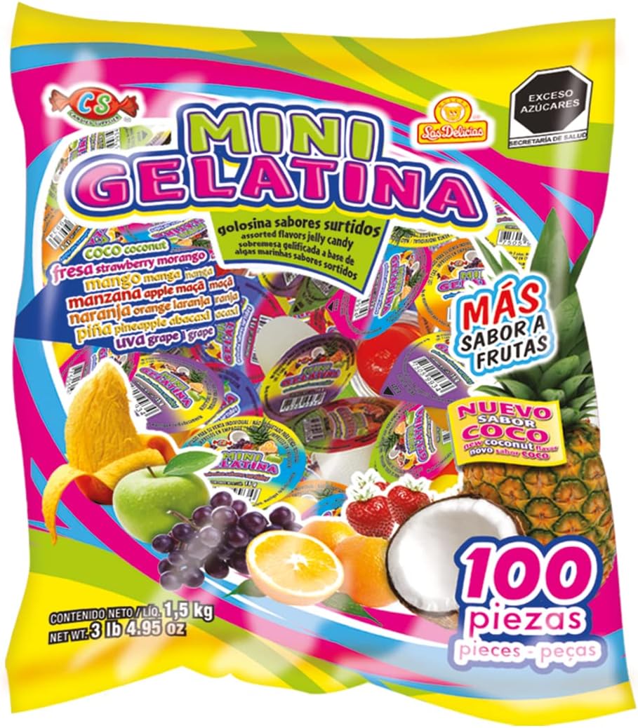 Mini Gelatina Bolsa 100 Piezas, gelatinas sabores tropicales, Las ...