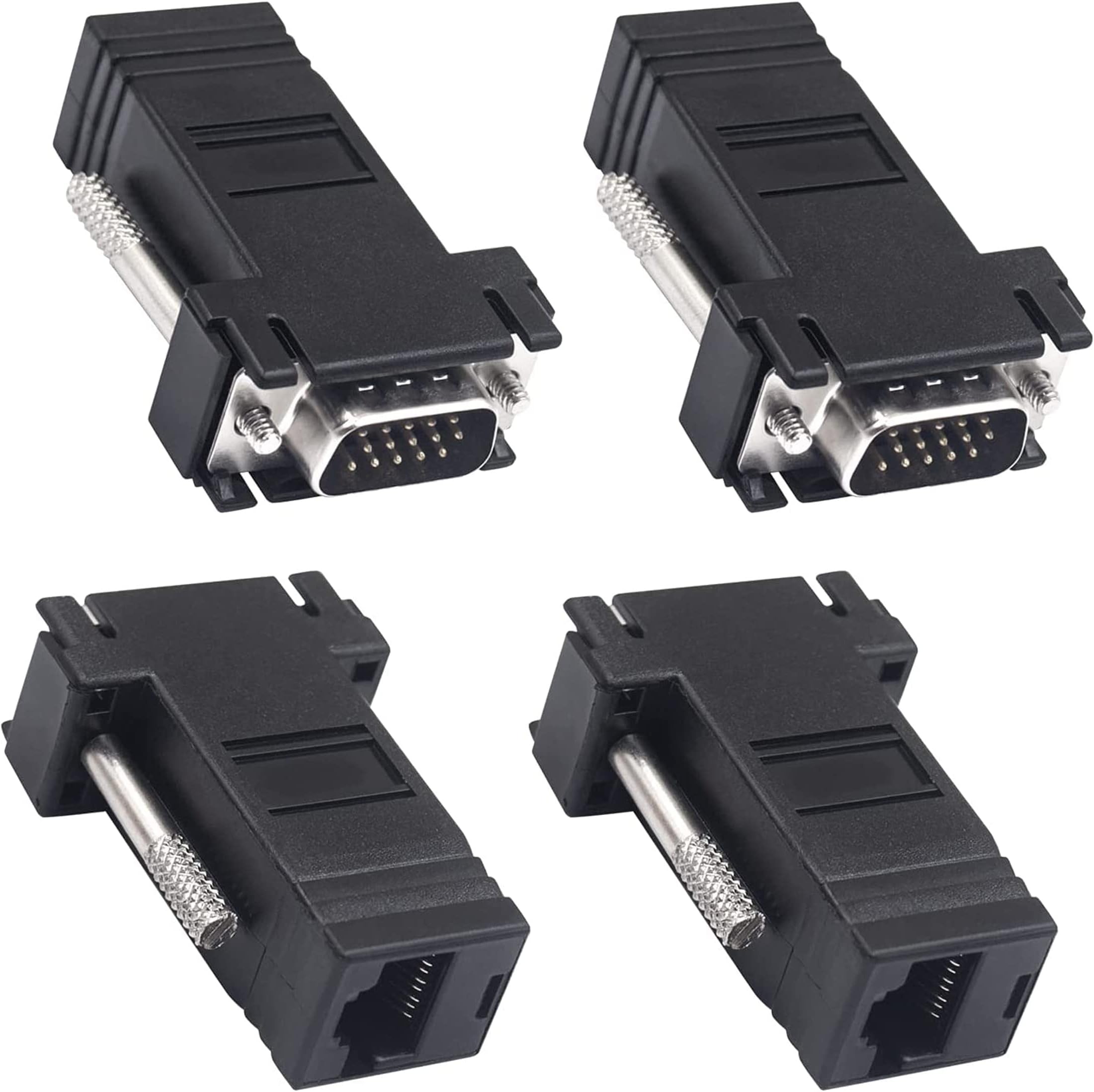 Tobo VGA Male to RJ45 Female Converter Head VGA Extender Male to LAN ...