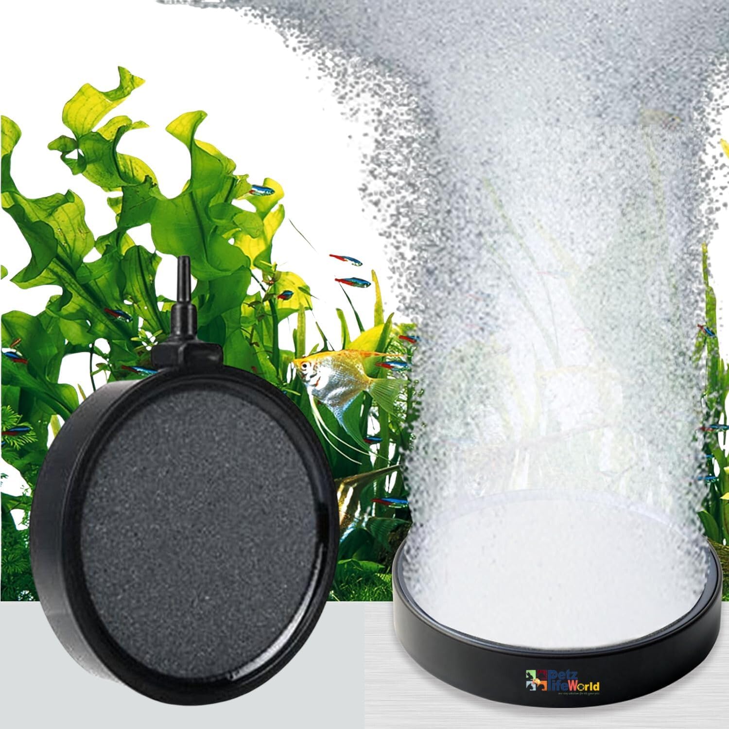 VAYINATO® 4 Inch Round Air Stone Disc Bubble Diffuser for Aquarium Fish ...