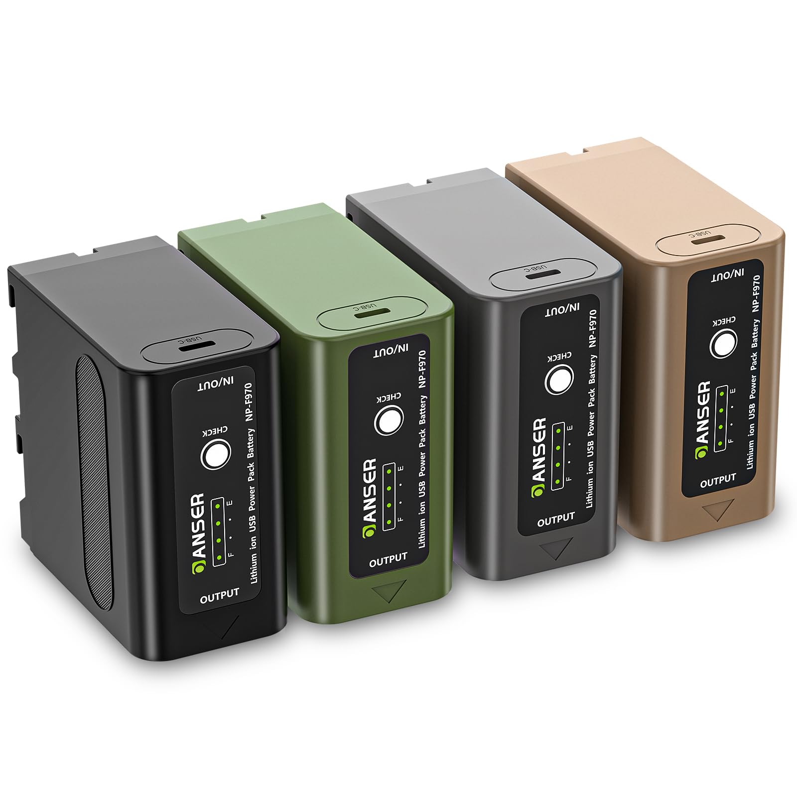 Amazon.com: OANSER NP-F970 Battery 4 Pack, Replacement Battery with USB ...