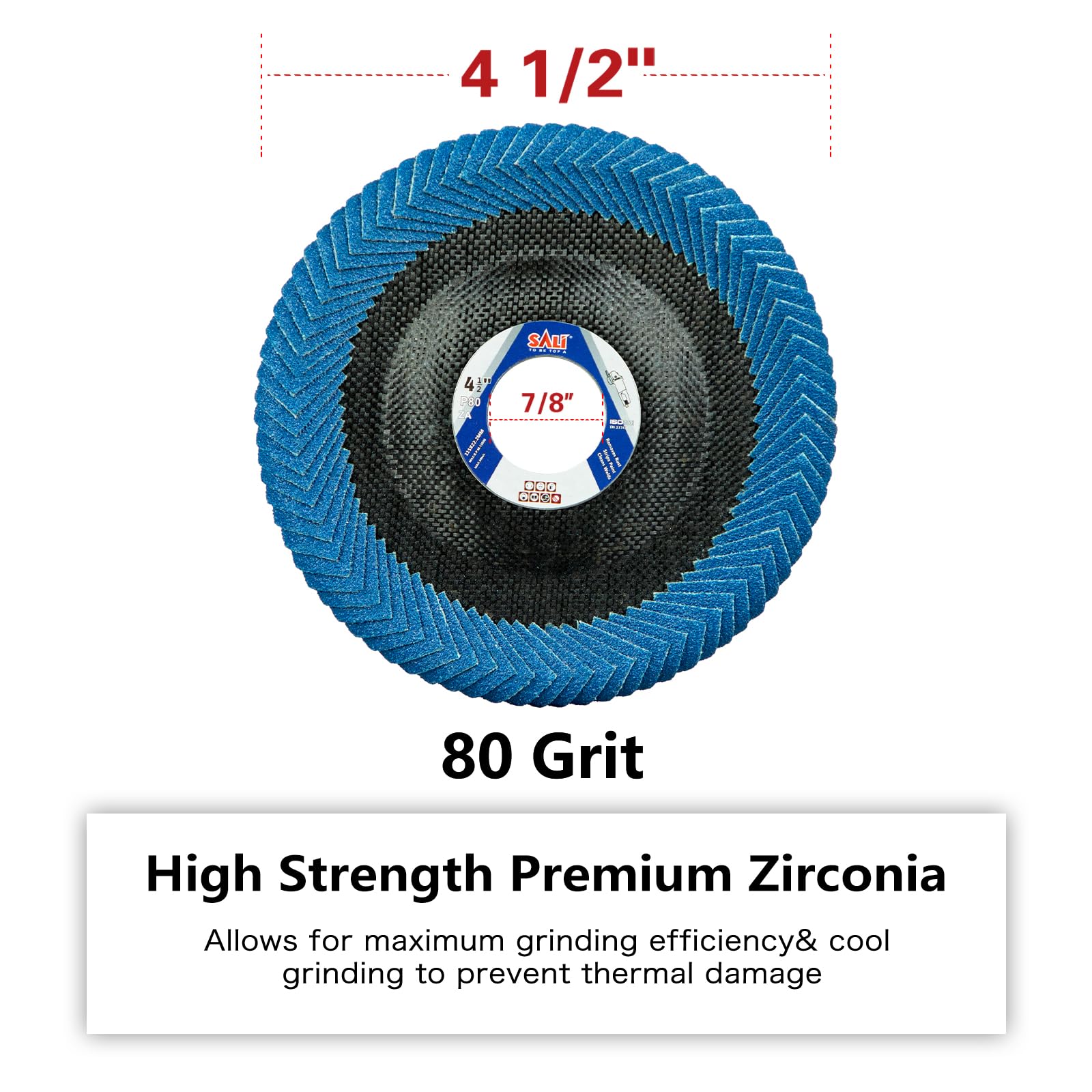 Snapklik.com : 10 Pack Curved Flap Discs 4 1/2inch For Angle Grinder ...