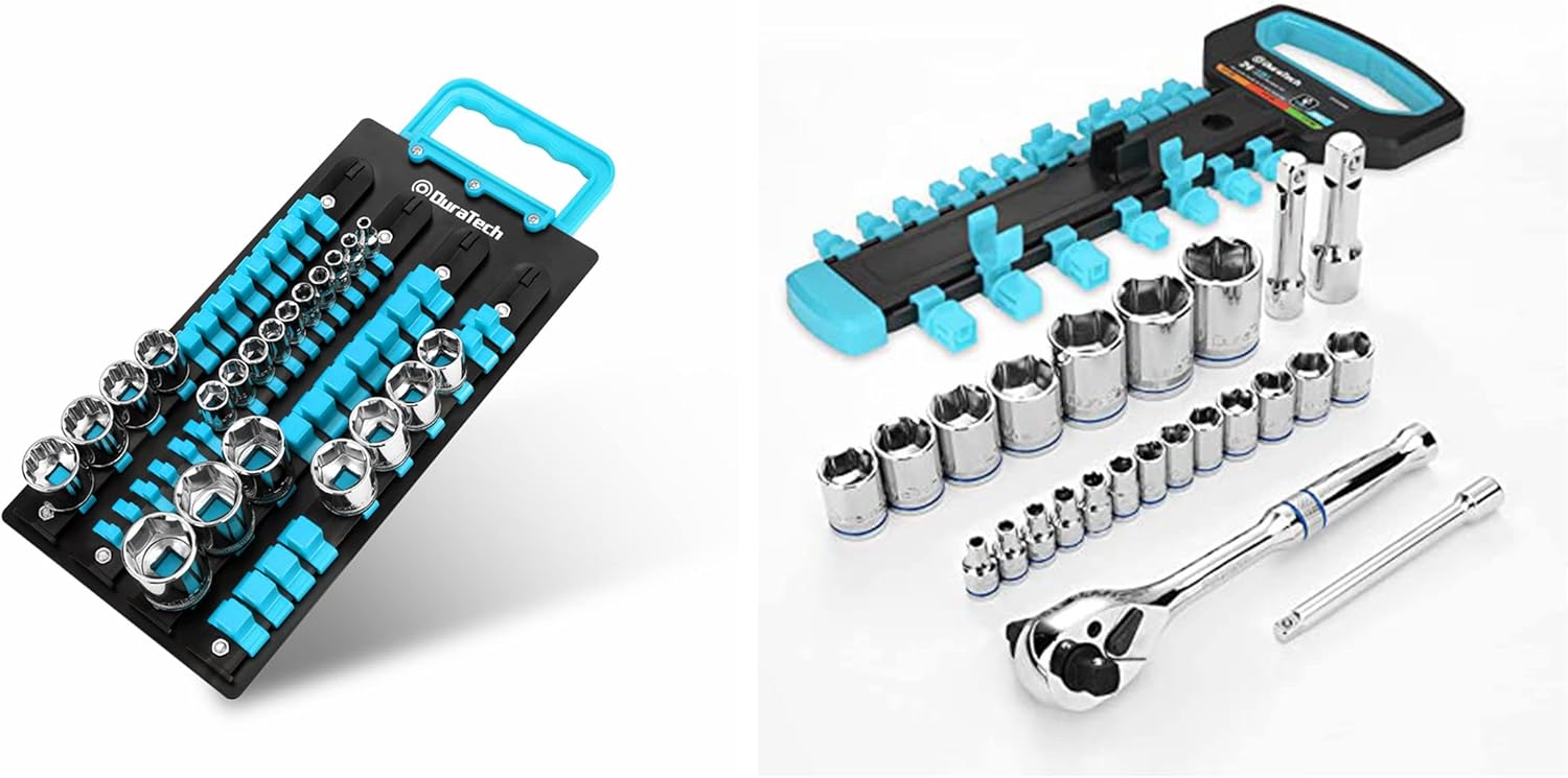 Amazon.com: DURATECH 24-Piece Socket Wrench Set Socket Organizer ...