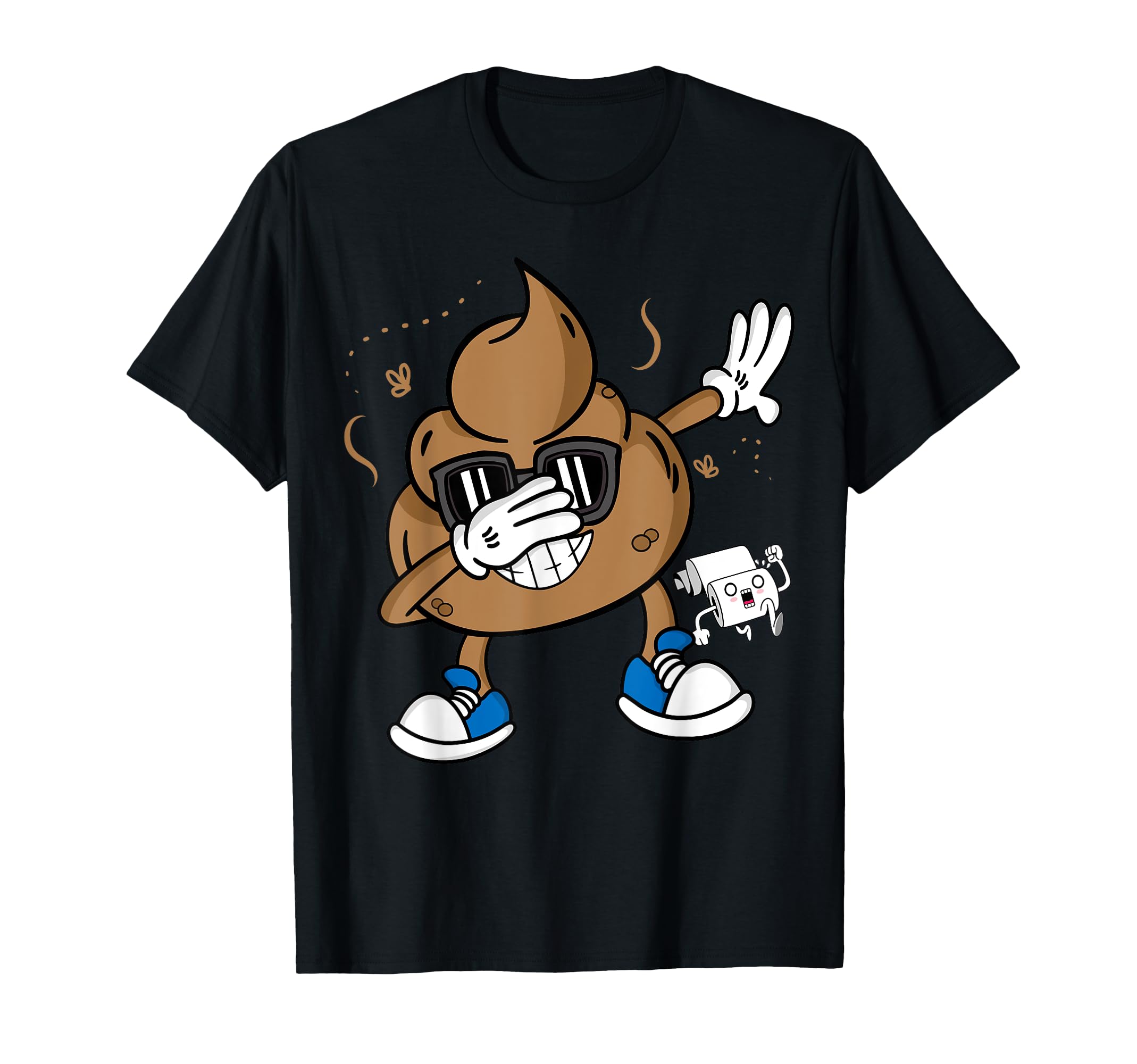 Amazon.com: Cute dabbing Poop Shirt - Funny Emoticon I pooped today ...